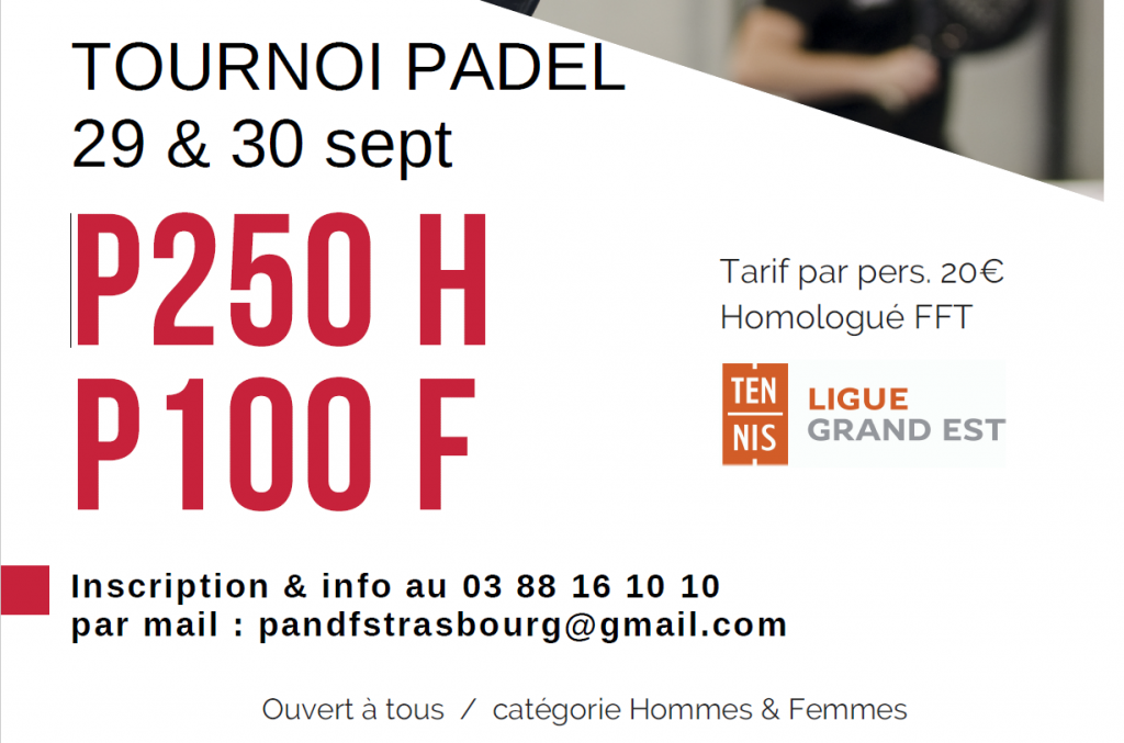 Padel et Foot Strasbourg – p250 H et p100 F | Padel Magazine