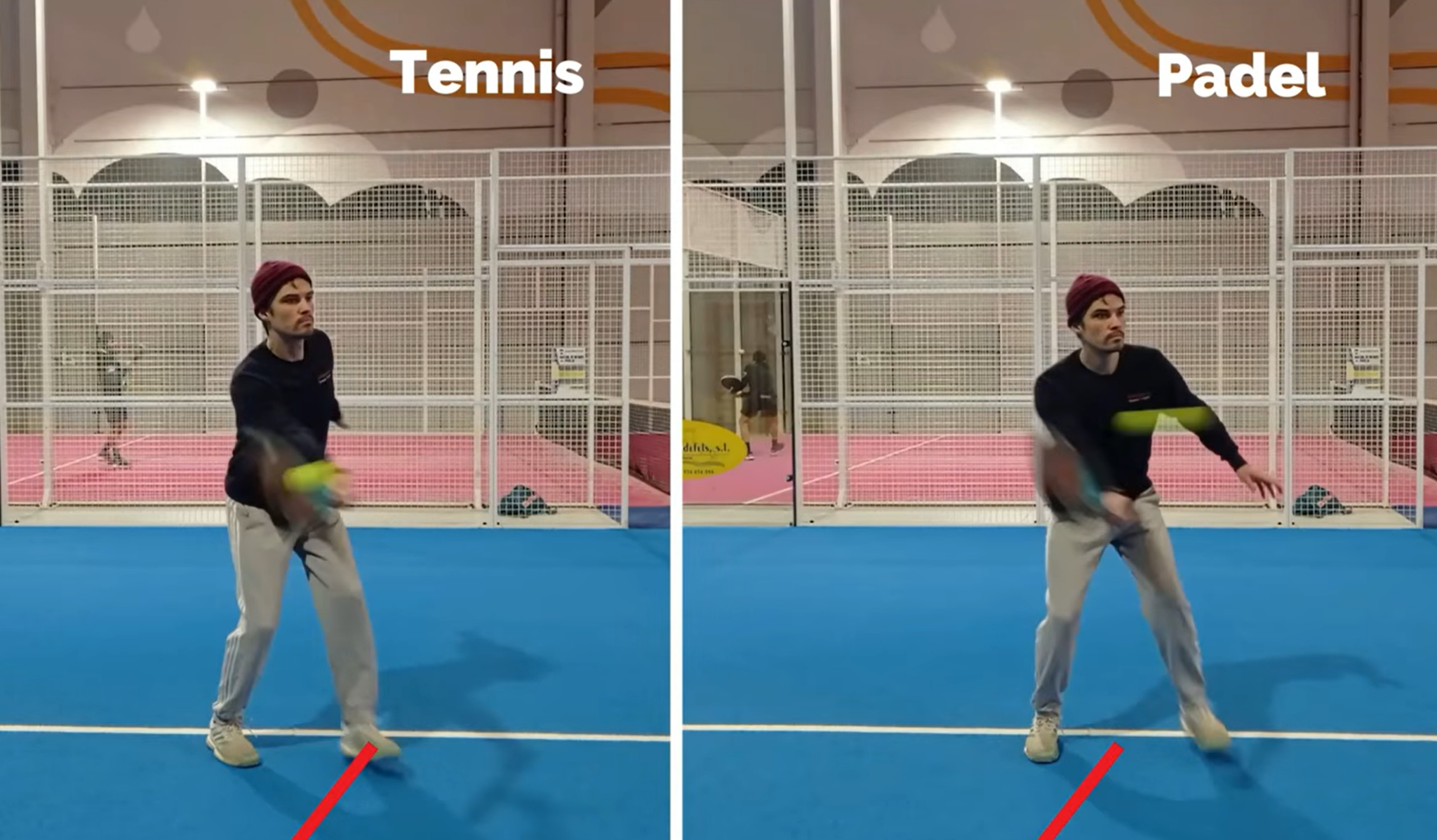 3 differences between tennis volley and padel volley