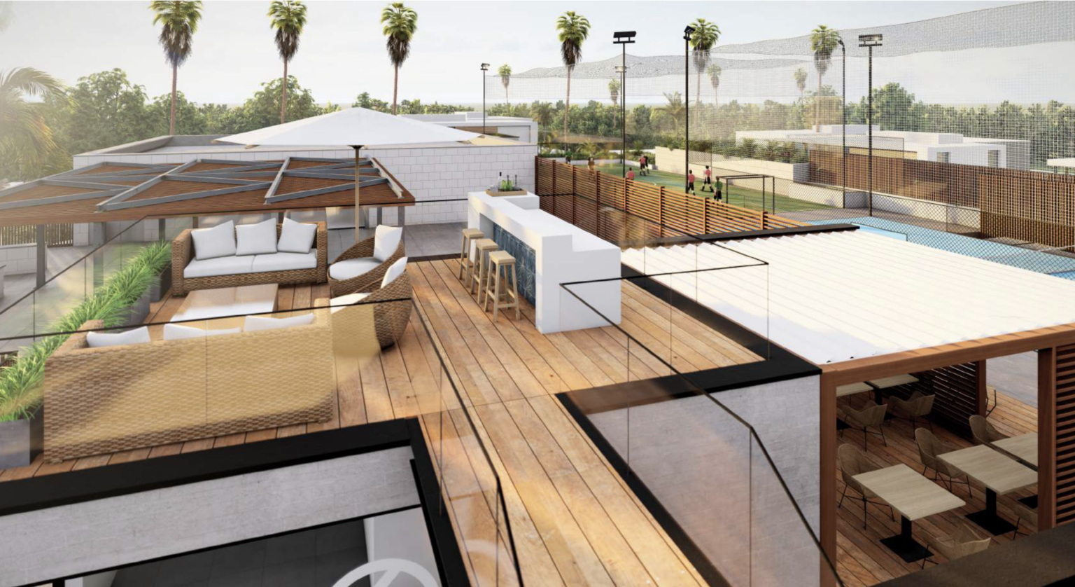 ULTRA installera ses padels sur le toit du Polygone Riviera