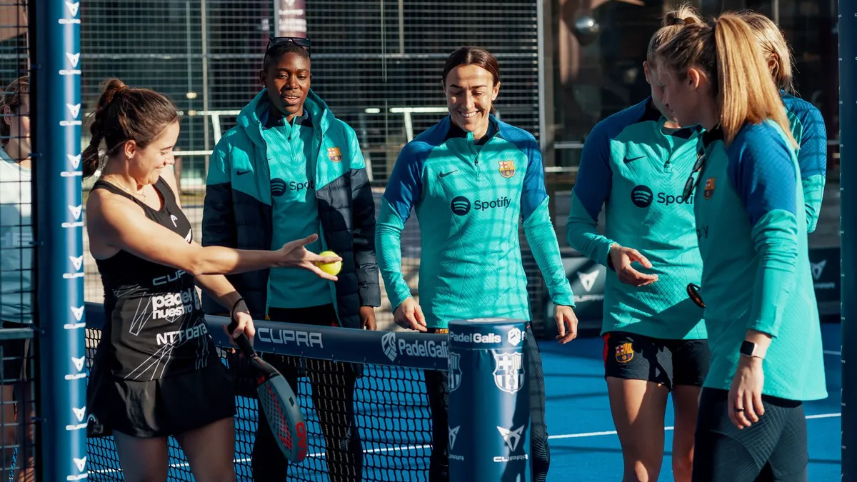 Paula Josemaria and Ari Sanchez at FC Barcelona | Padel Magazine
