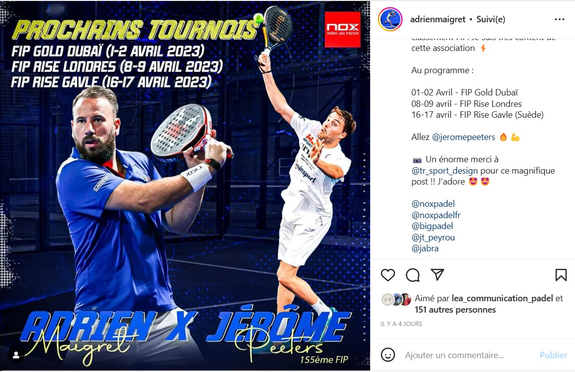 Adrien Maigret and Jérôme Peeters join forces | Padel Magazine