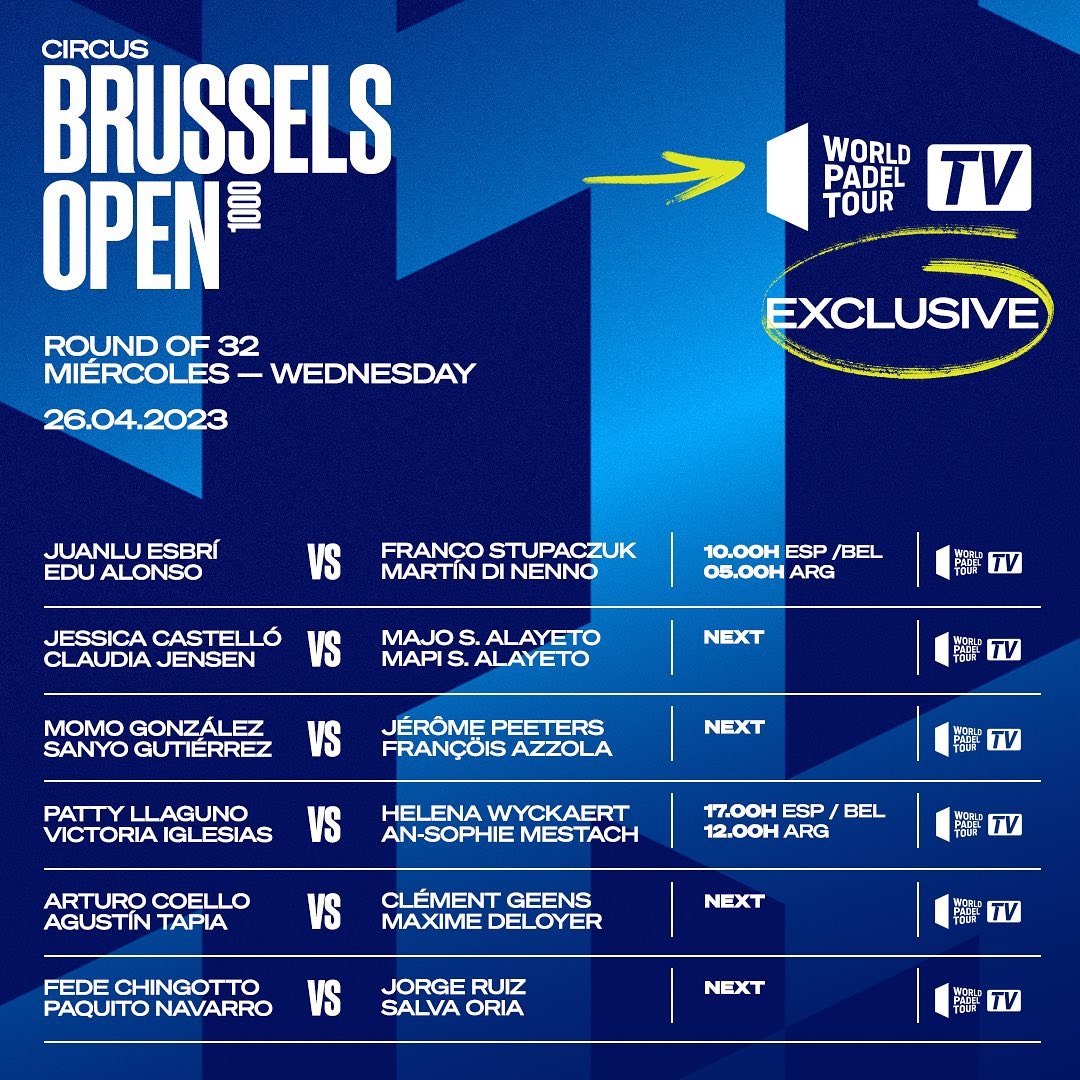 WPT Brussels Open : la journée de mercredi en direct | Padel Magazine