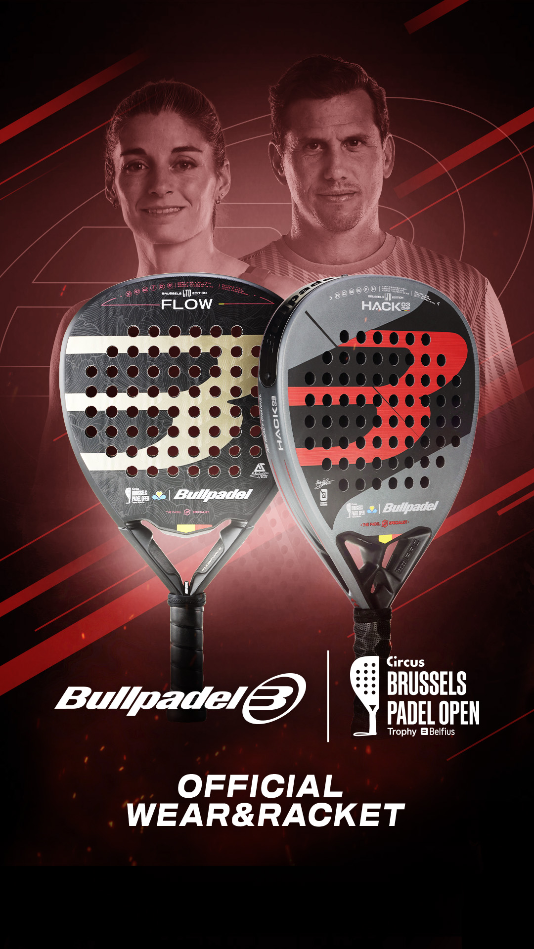 Les Bullpadel Flow et Hack 03 CMF raquettes officielles du WPT Brussels ...
