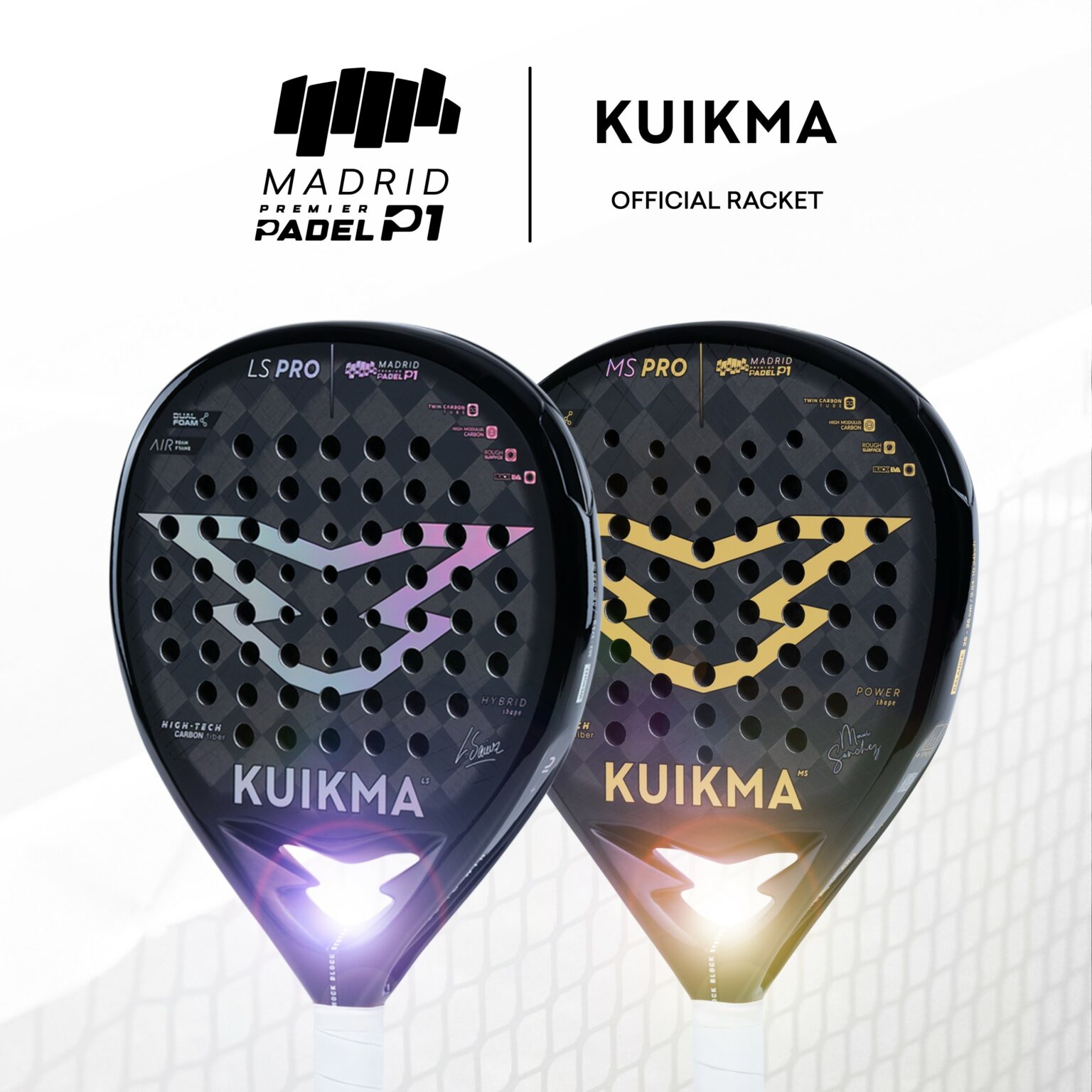 Les Kuikma LS et MS Pro palas officielles du Madrid Premier Padel P1 ...
