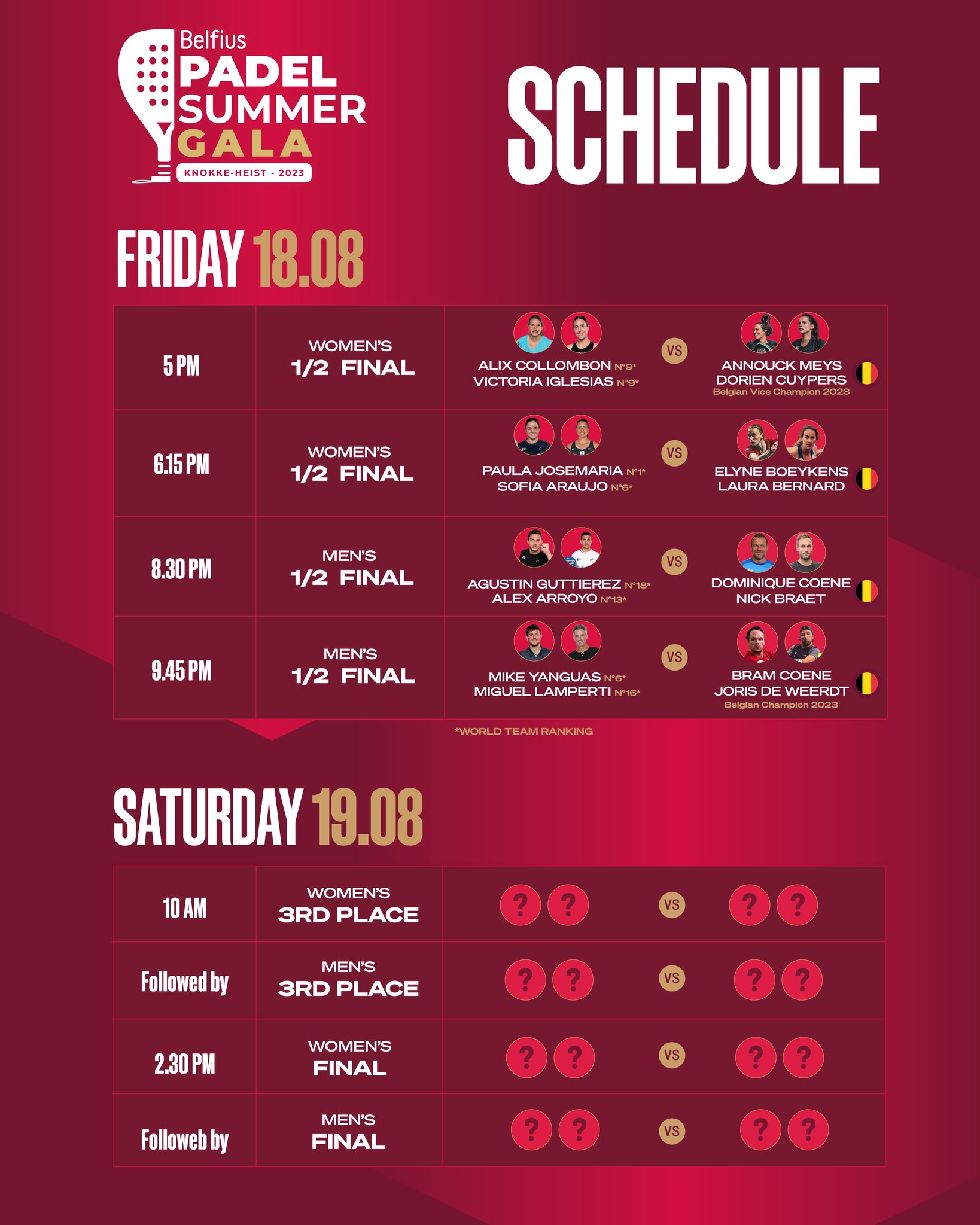 Belfius Padel Summer Gala – Alix Collombon pour représenter la France ...