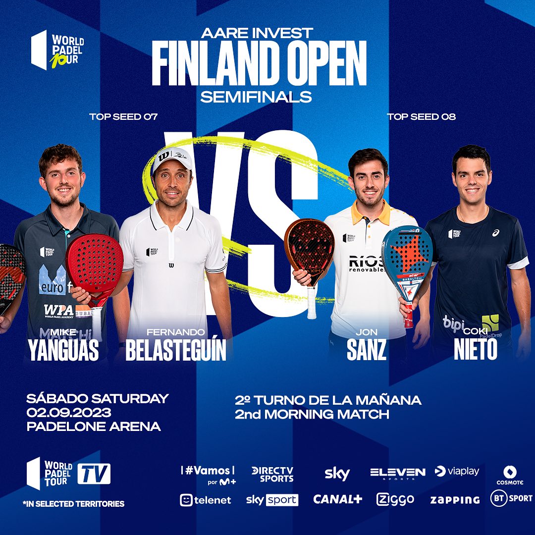 Finland Padel Open : programme des demi-finales | Padel Magazine
