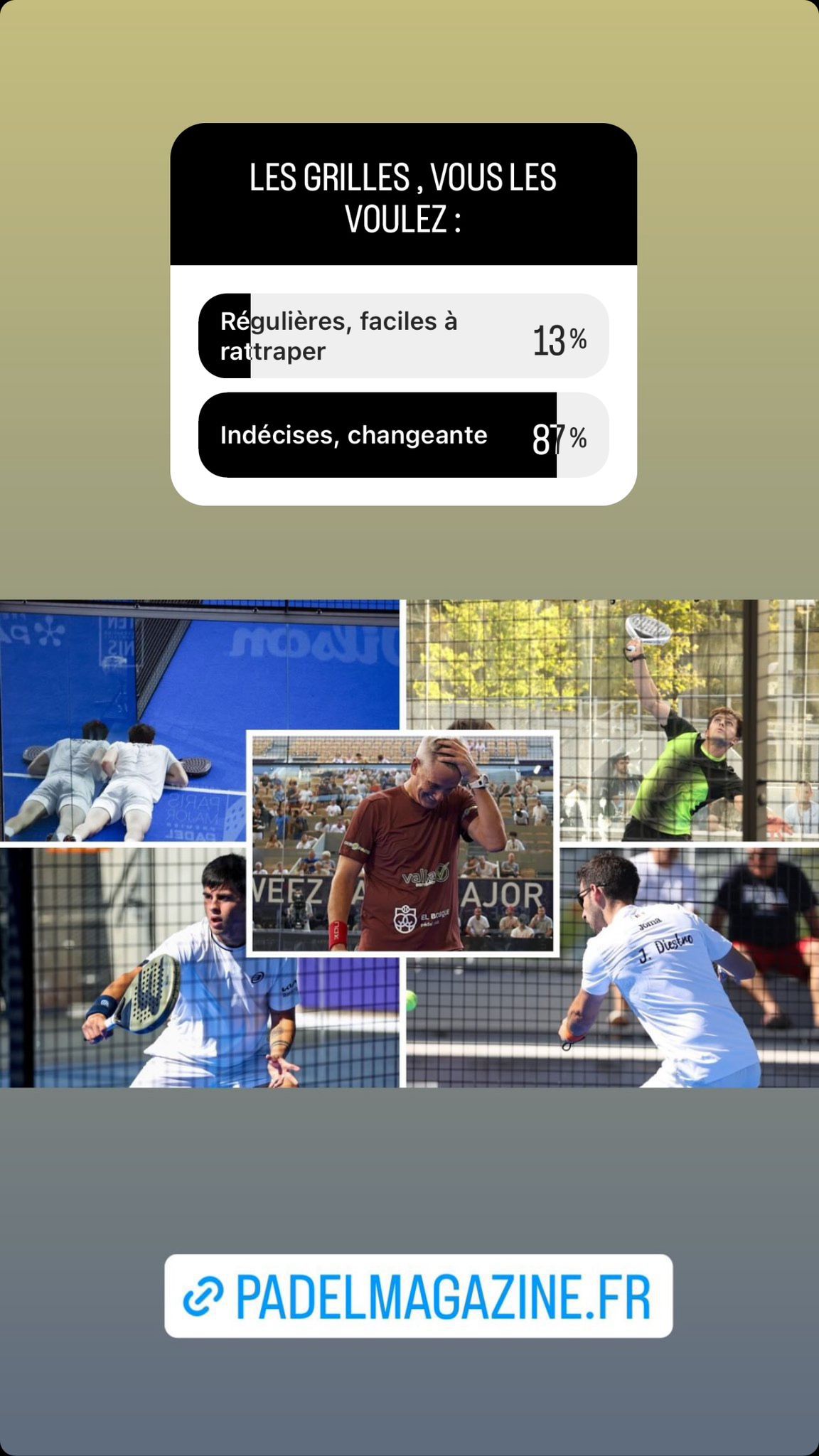 Survey: you want uncertain grids! | Padel Magazine