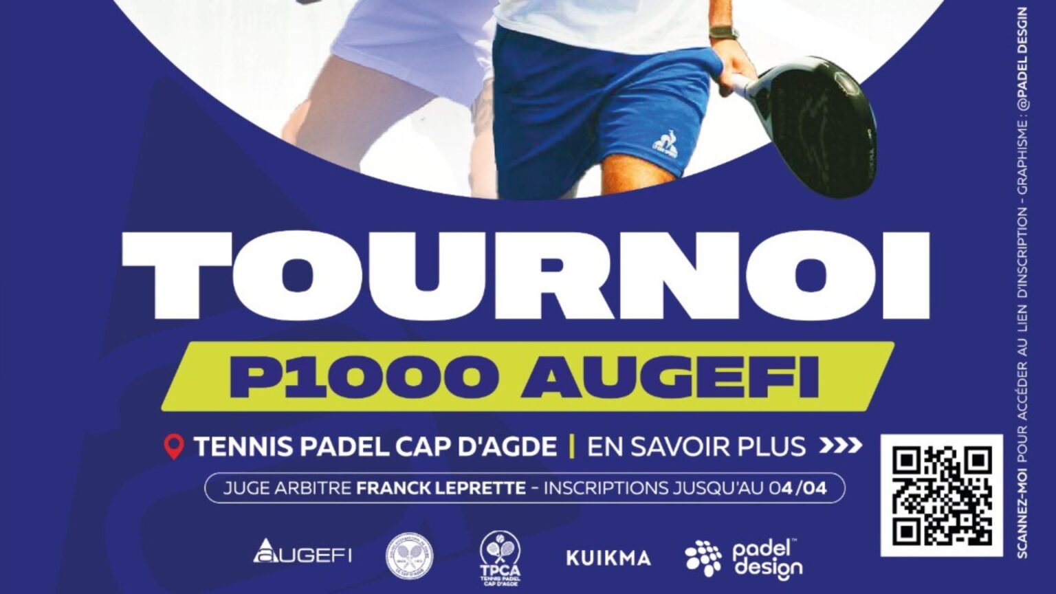 Le P1000 hommes by Augefi débarque au Tennis Padel Cap d’Agde | Padel Magazine